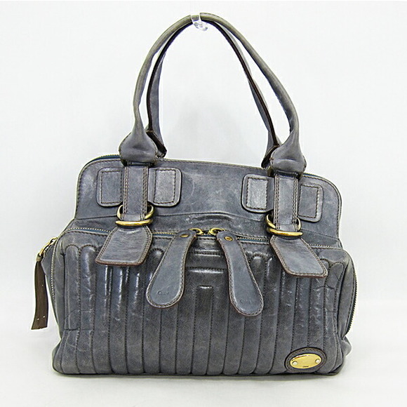 Chloe | Bags | Chloe Bay Calfskin Quilted Leather Shoulder Bag Black ...